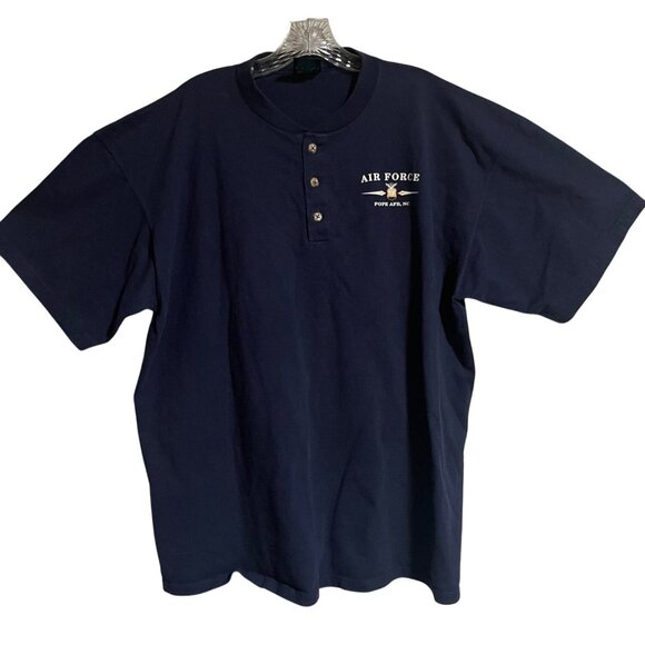 Soffes Choice | Shirts | Navy Blue Henley Tshirt Mens Xl Pope Air Force ...
